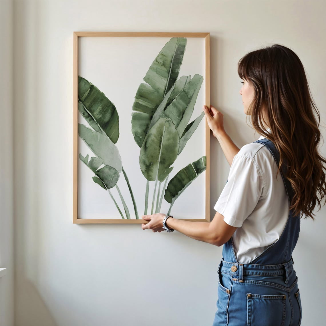 Olive Green Banana Leaves Coastal Botanical Poster Unframed Paper Print ...