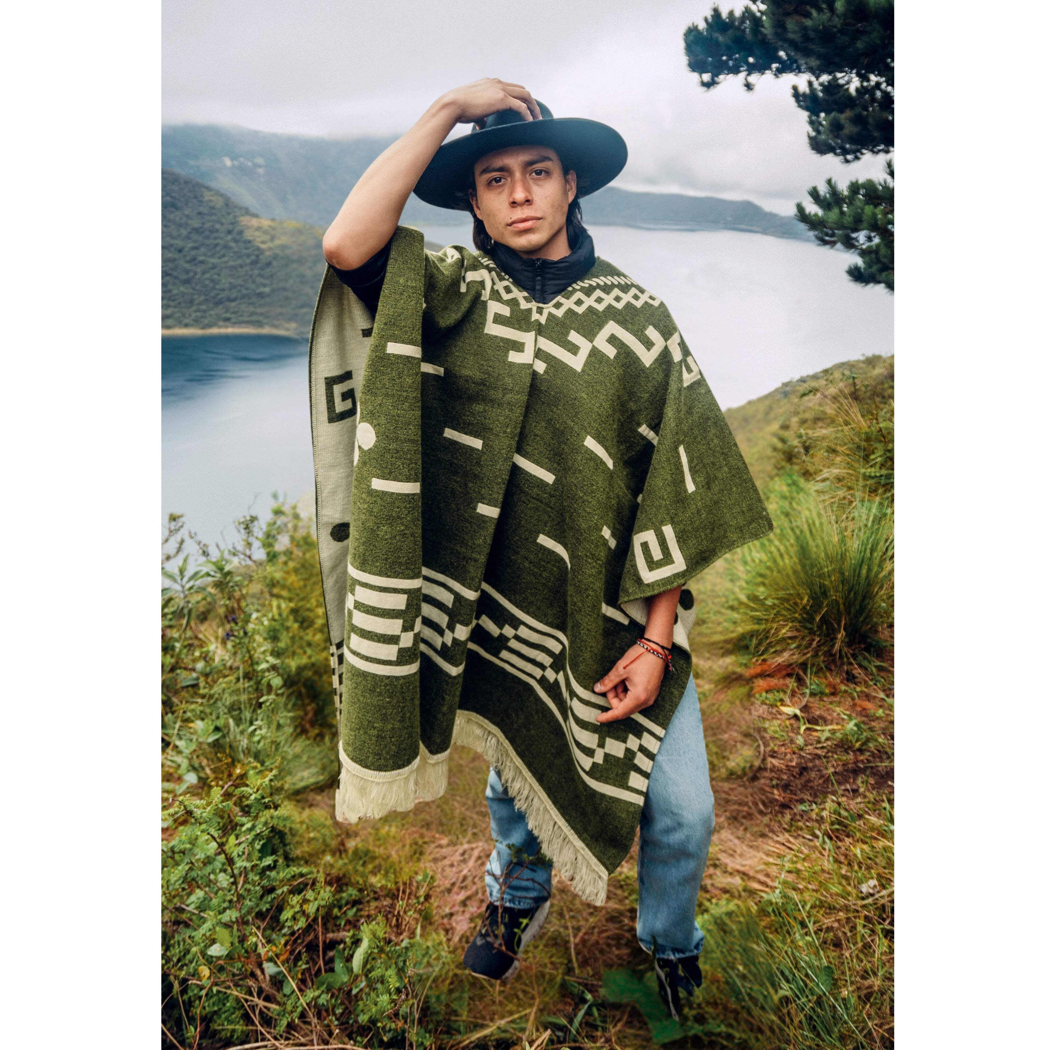 Olive Green - Clint Eastwood Poncho - Walmart.com