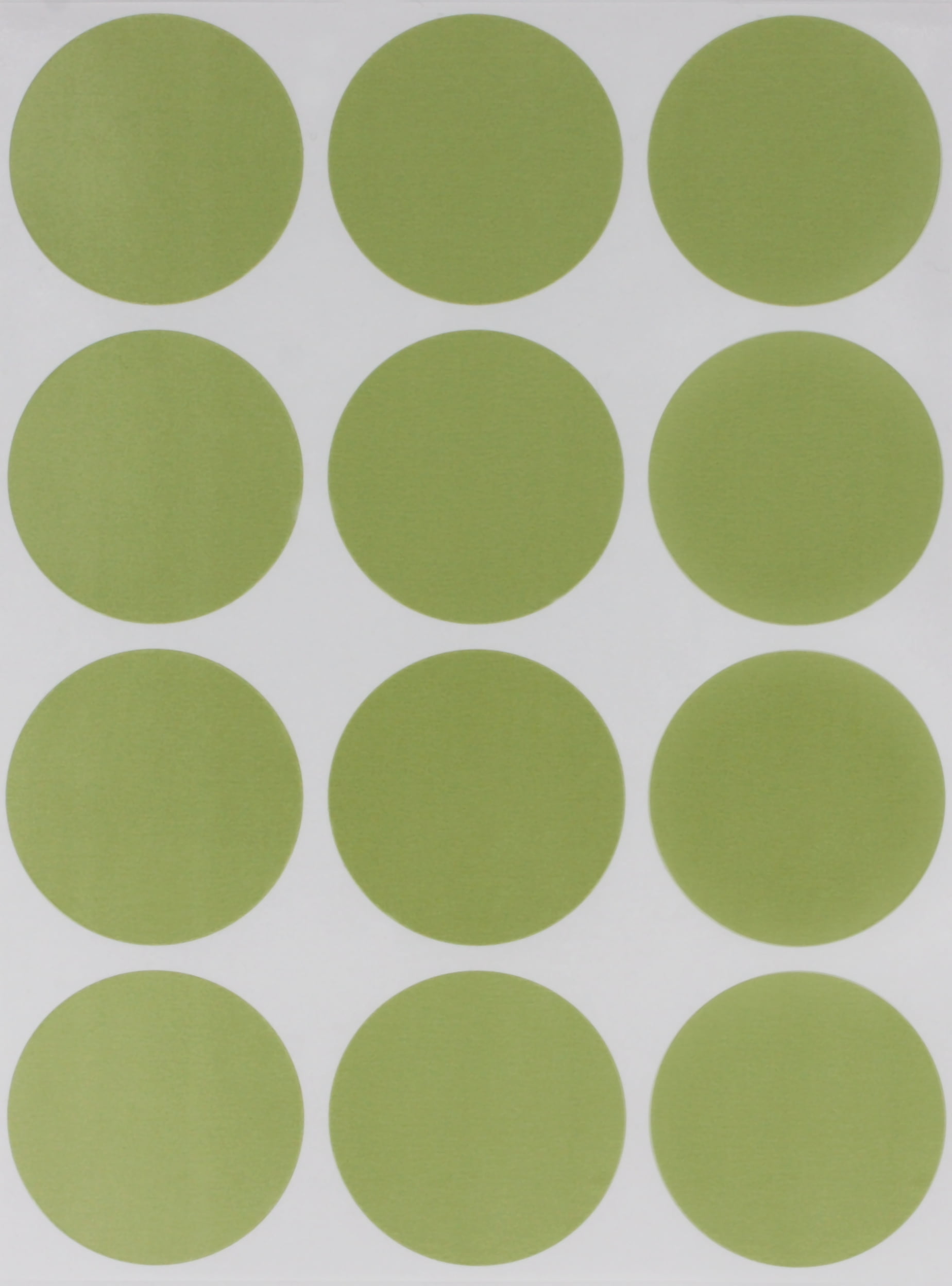 Olive Green Color-Coding Label Dots 38mm (1.5 inch) inch Round Labeling ...