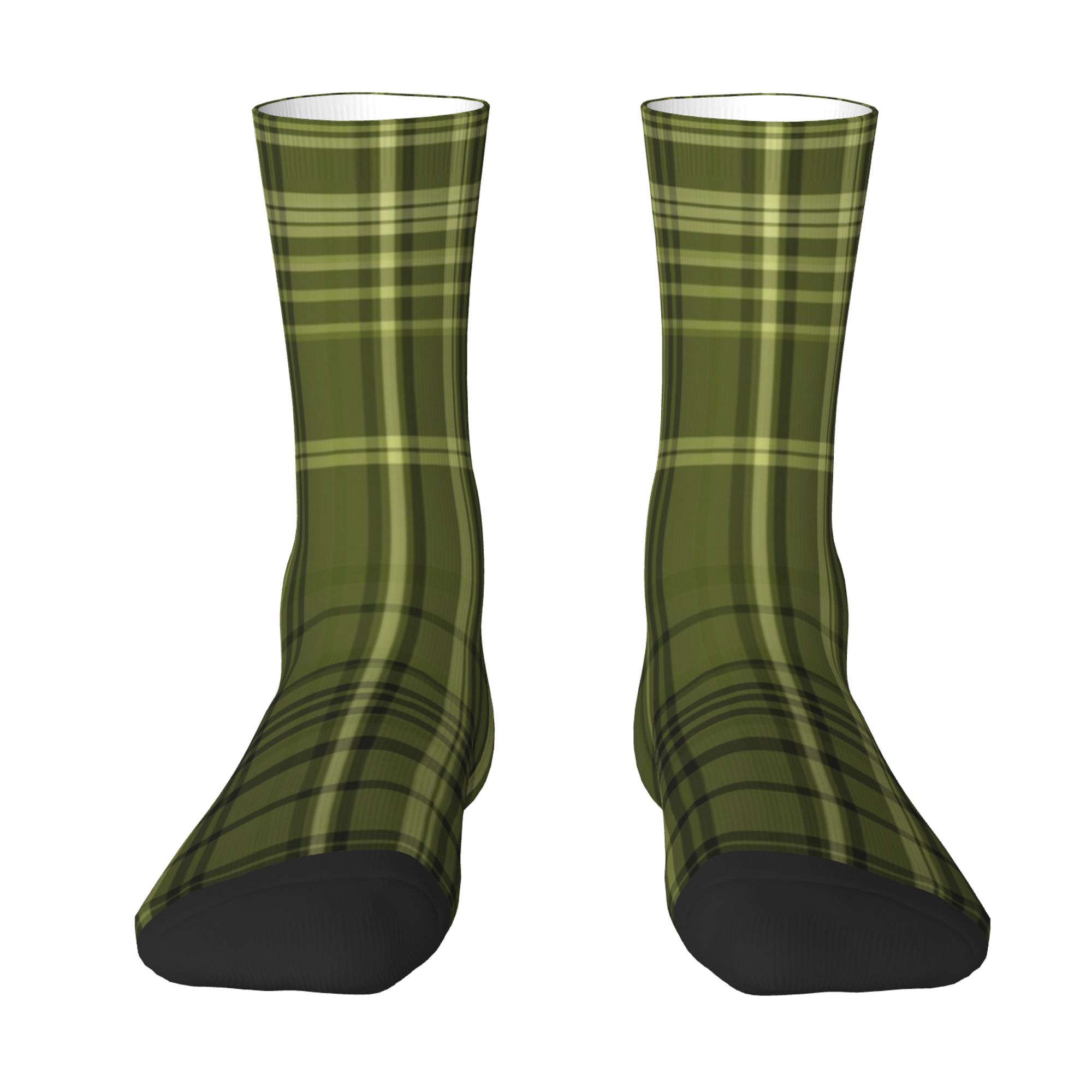 Olive Green Colored Plaid Socks For Men - Walmart.com