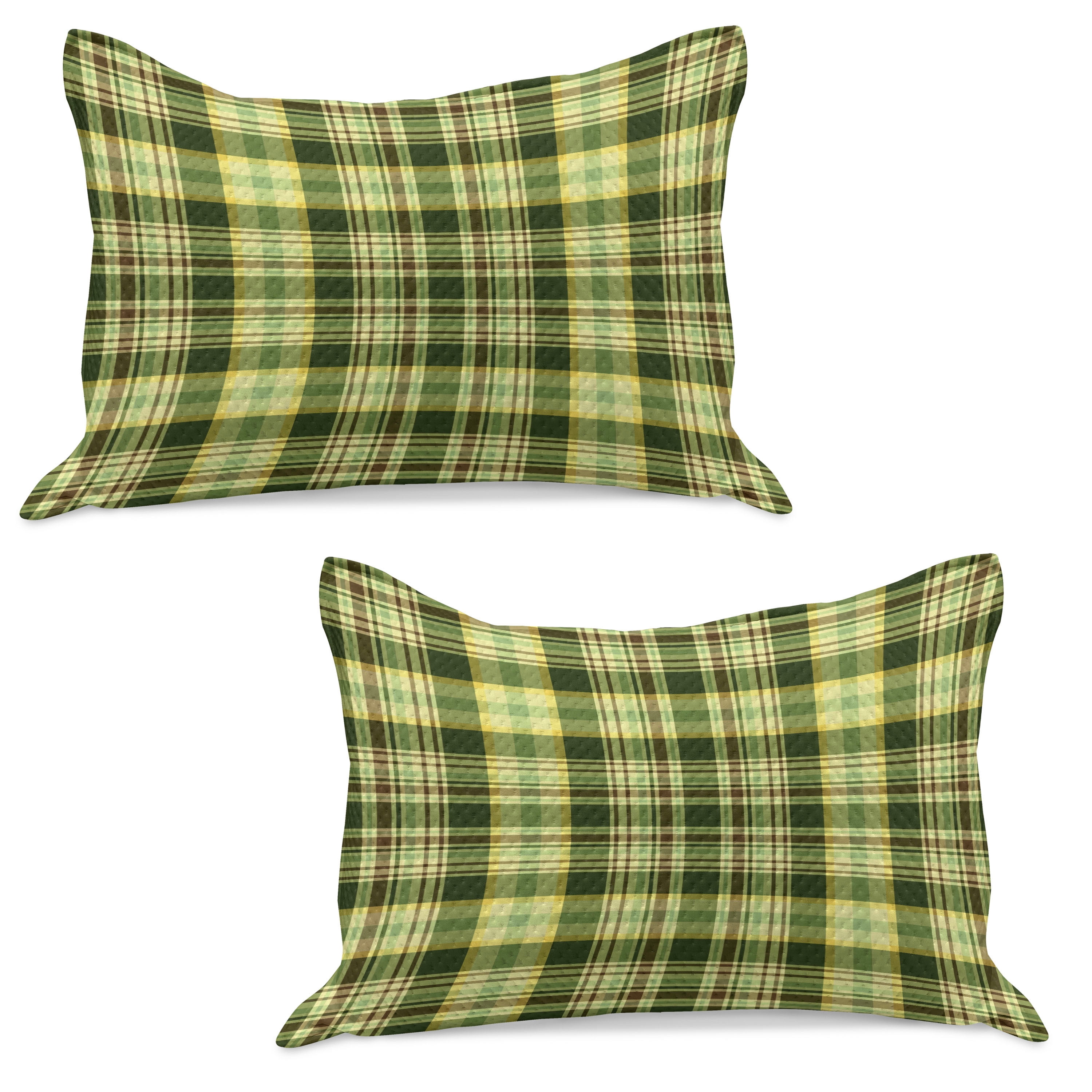 Olive Green Knitted Quilt Pillowcover Set of 2, Quilt Pattern ...
