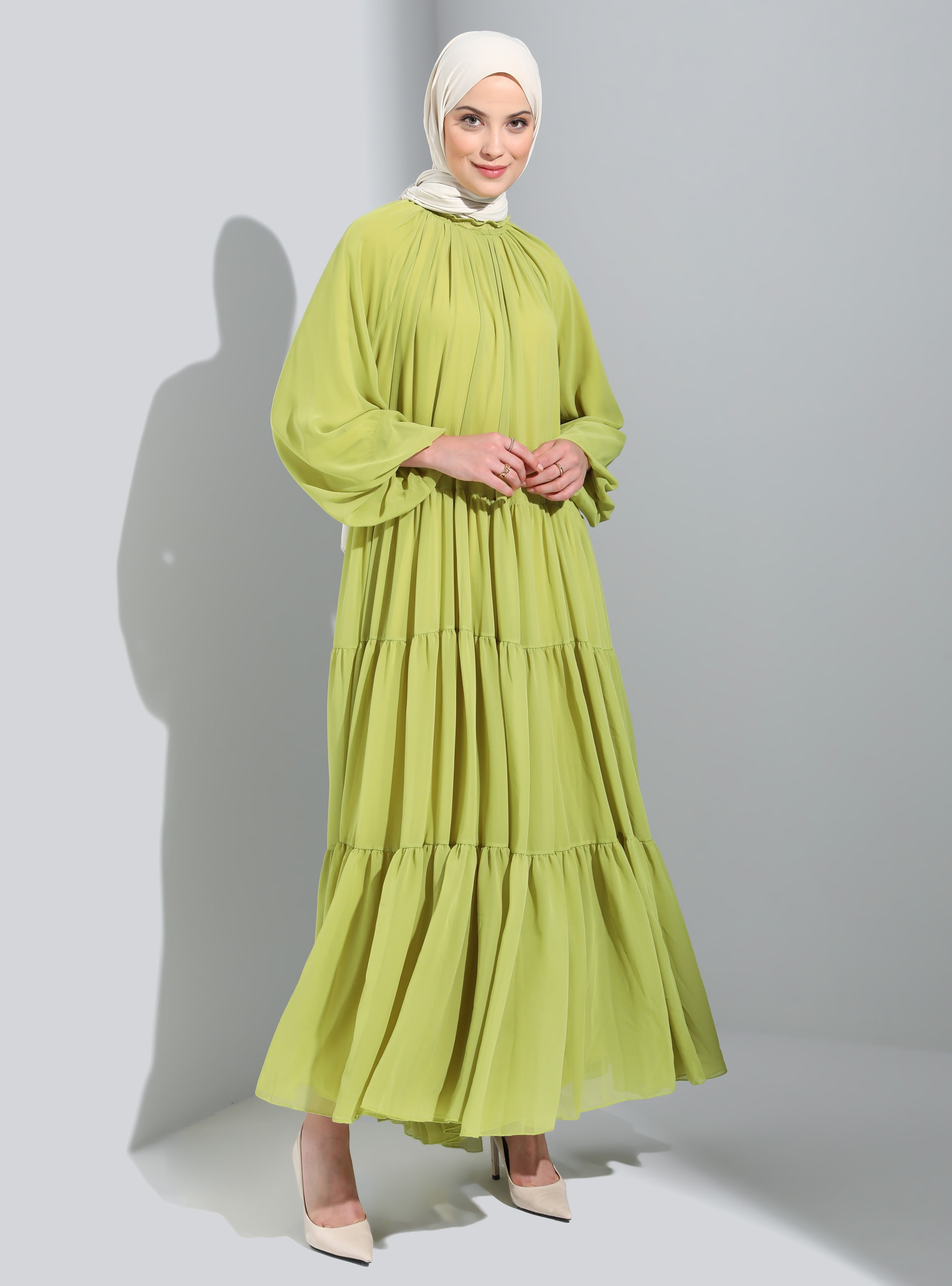 Olive Green - Modest Dress - Refka - Walmart.com