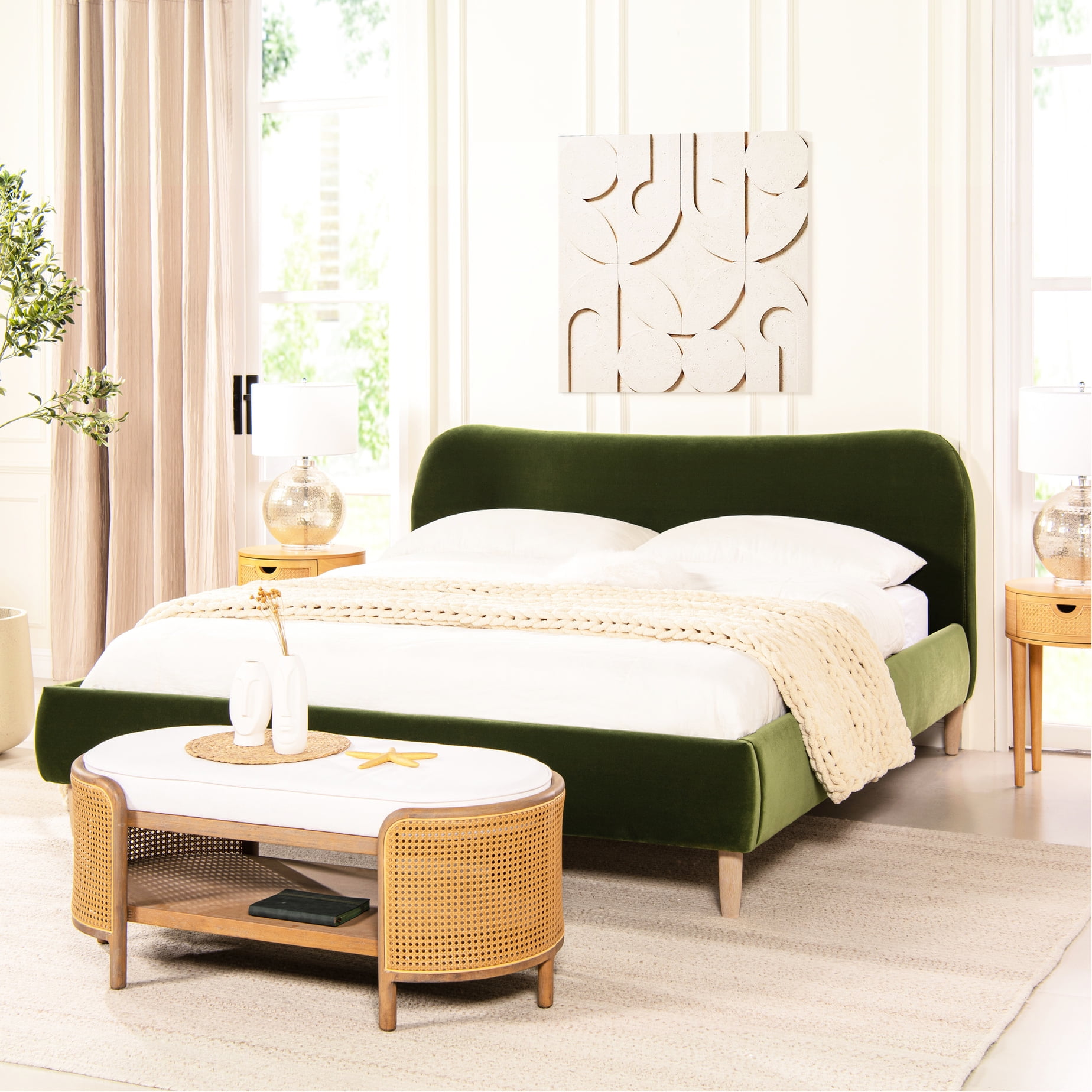 Olive Green Tone - Pine and Rubberwood - Bedroom Setup - Interesting ...