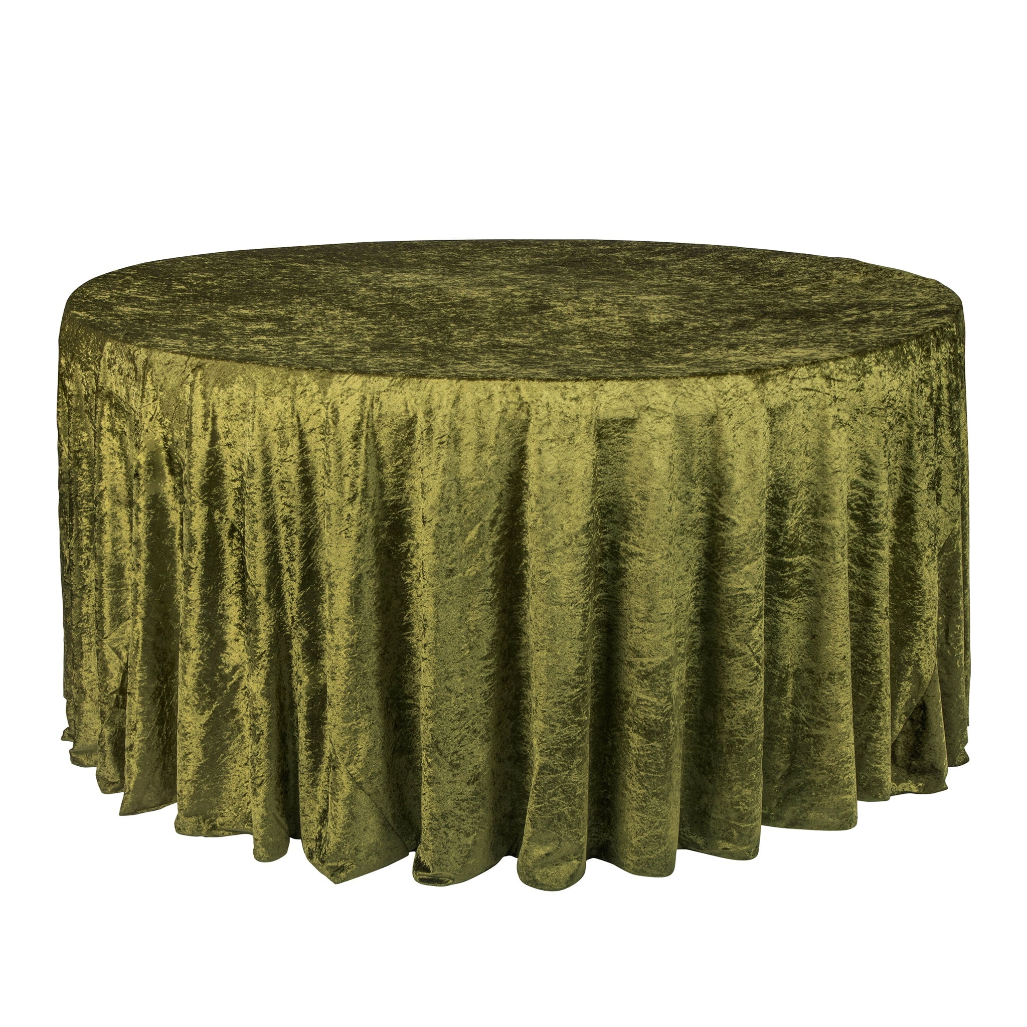 Olive Green Velvet Tablecloth 132 Inch Round for Wedding Reception ...