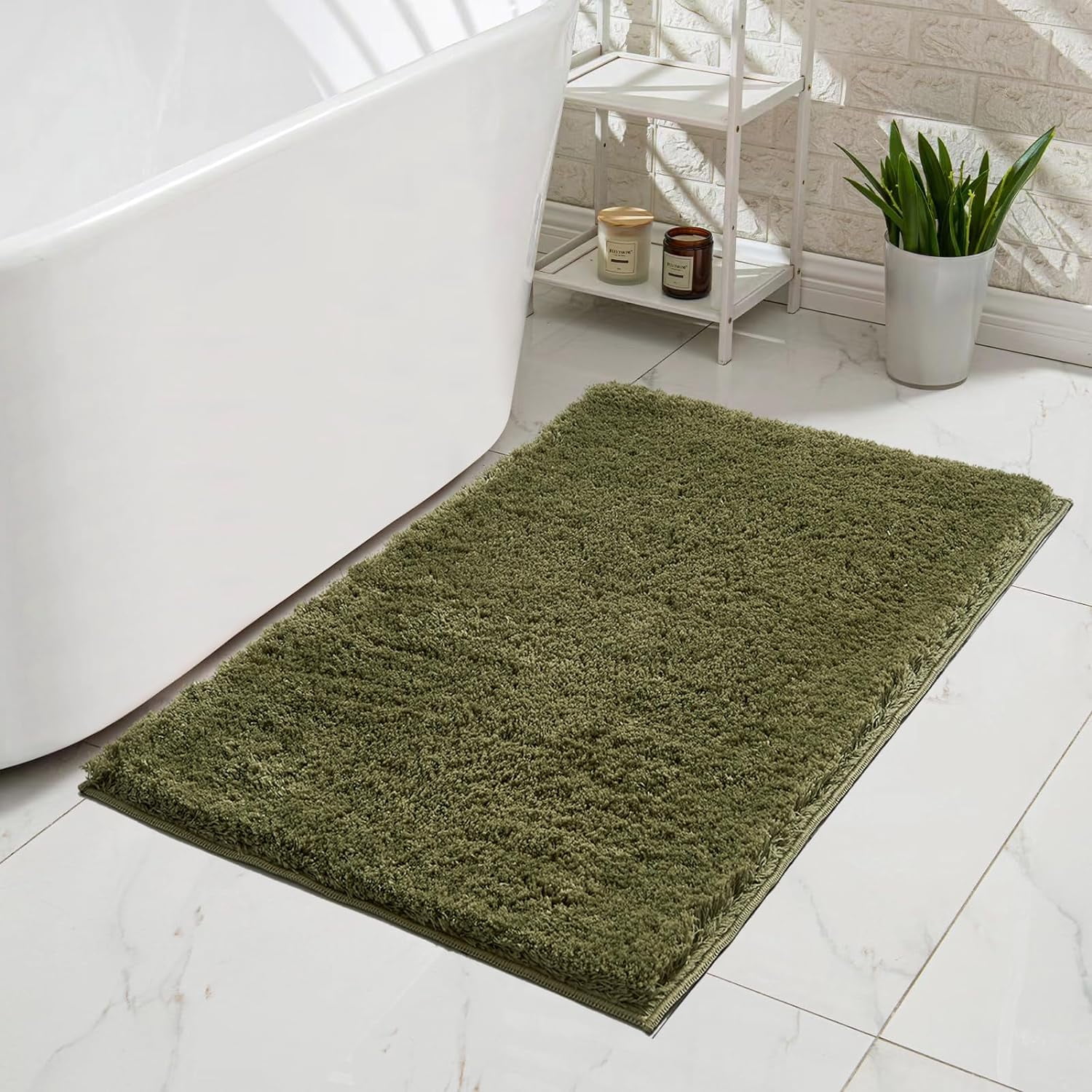 Olive Green Bathroom Rugs