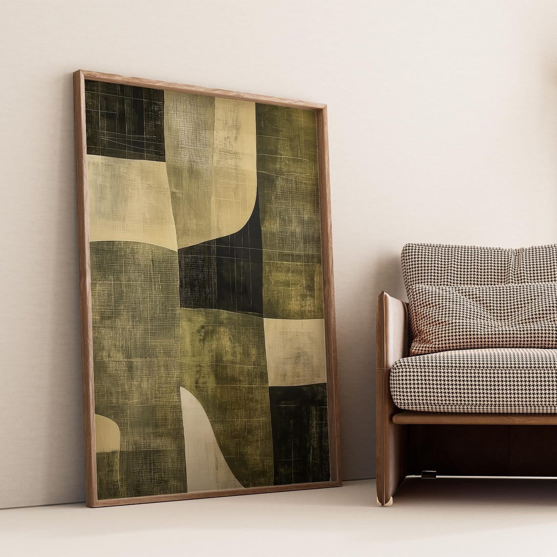 Olive Grove Wabi Sabi Abstract Print Modern Japanese Wall Art ...
