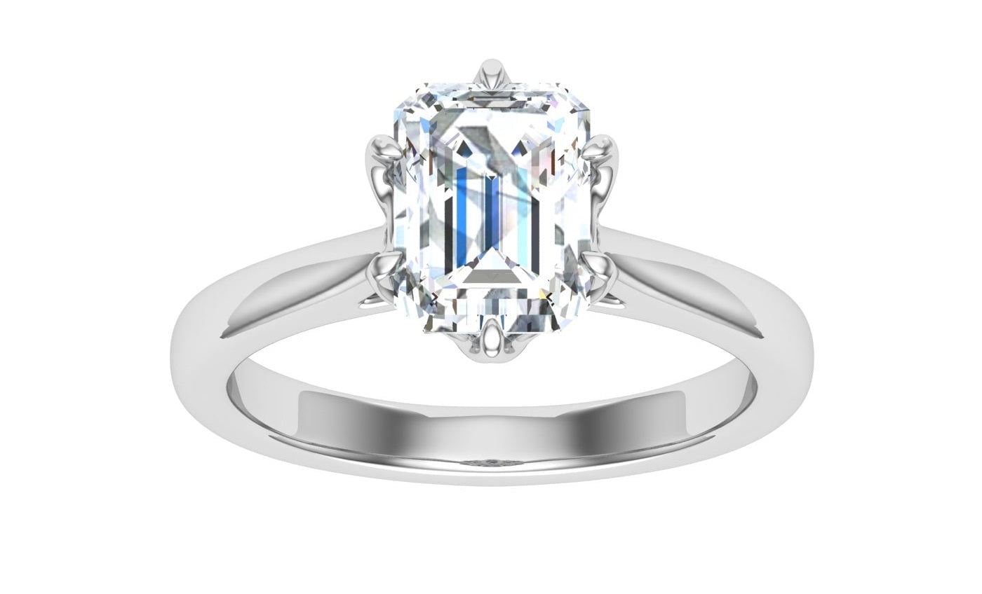 Olive Jewel 2 Ct Emerald Cut Engagement Ring for Women - Solitaire Lab ...