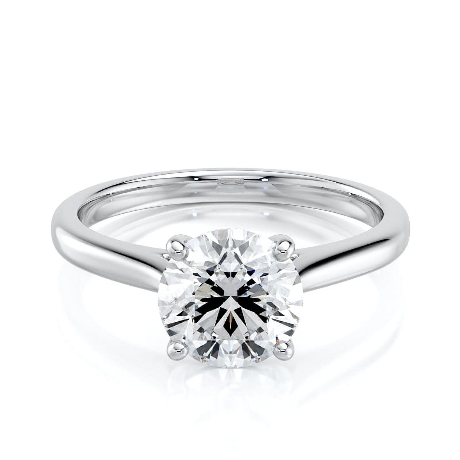 Olive Jewel 2 Ct Lab-Created Round Cut Diamond Engagement Ring - 14K ...