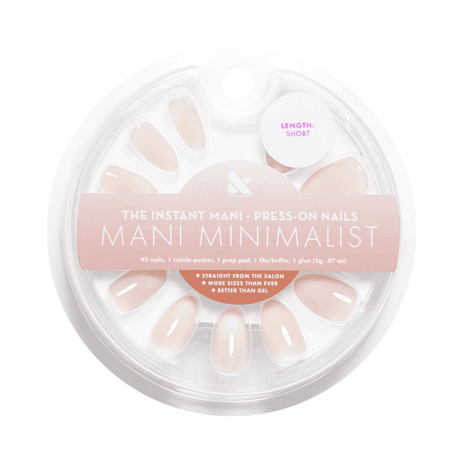 Olive & June Instant Mani Minimalist Almond Medium Press-On Nails ...