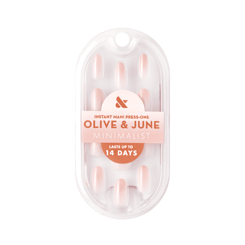 Olive & June Instant Mani Minimalist Medium Oval Press-On Nails, Rose ...