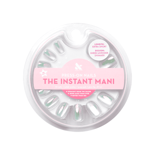 Olive & June Instant Mani Round Extra Short Press-On Nails, Lavender ...