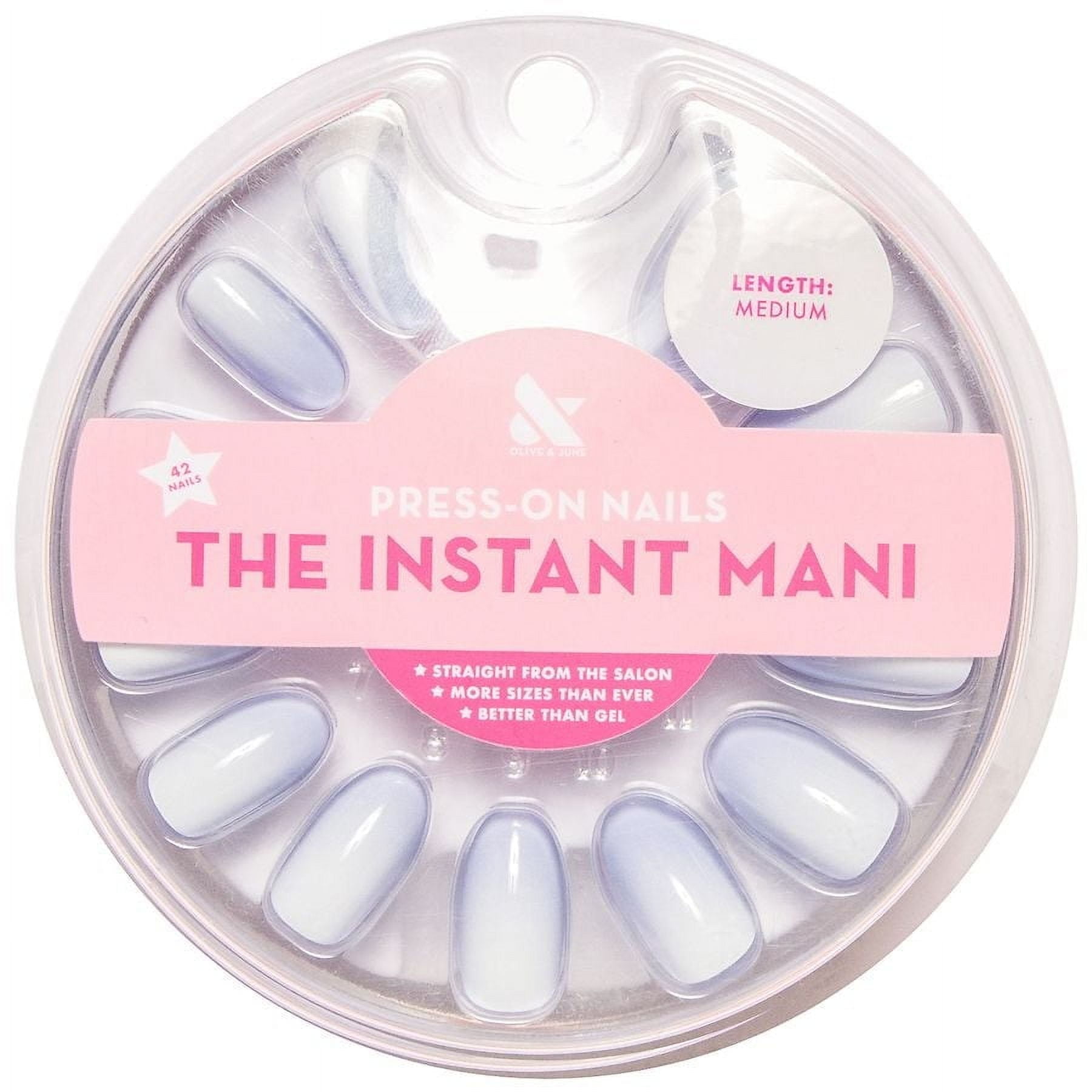 Olive & June The Instant Mani Press-On Nails BP Ombre, Almond Medium 1. ...