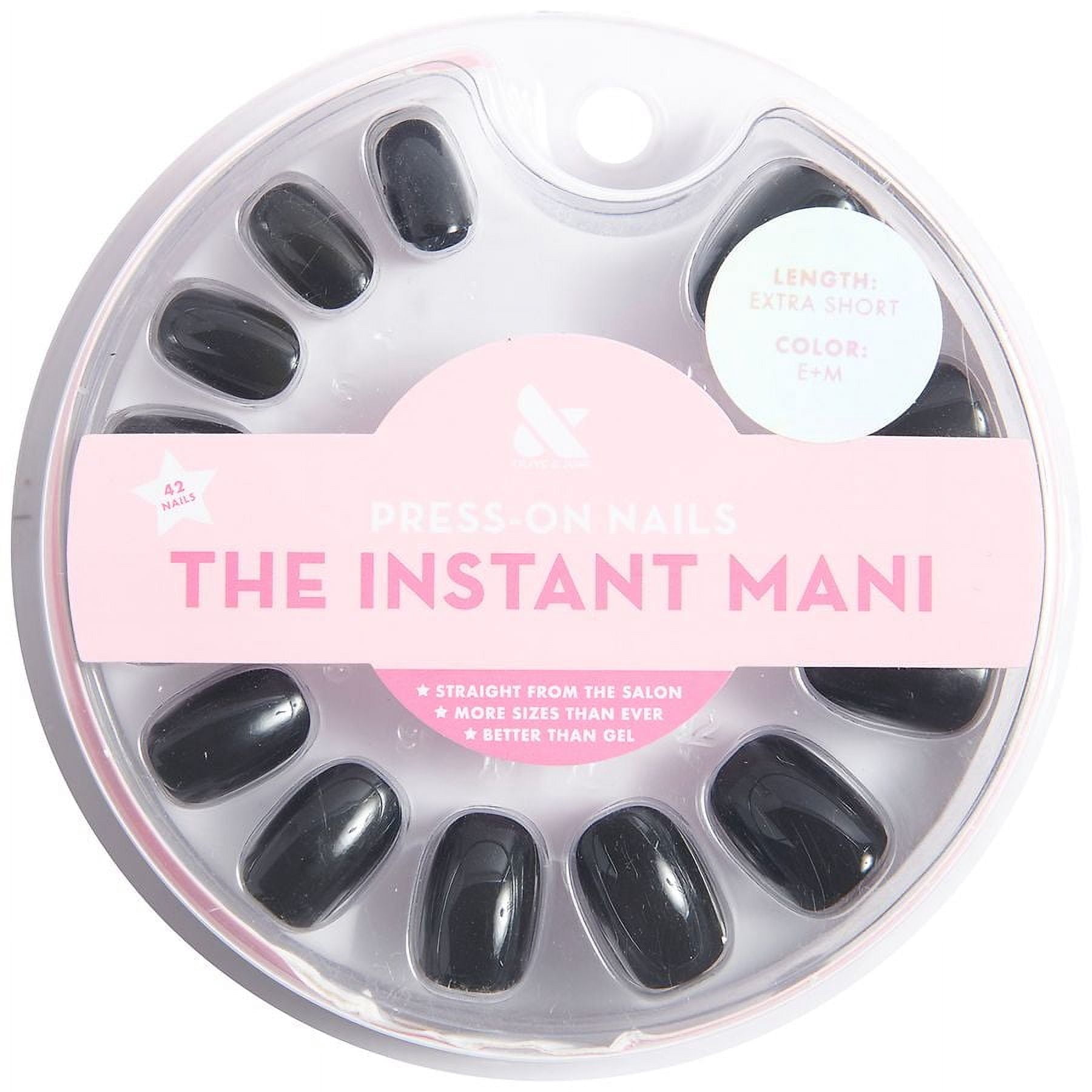 Olive & June The Instant Mani Press-On Nails E + M, Round Extra Short 1 ...
