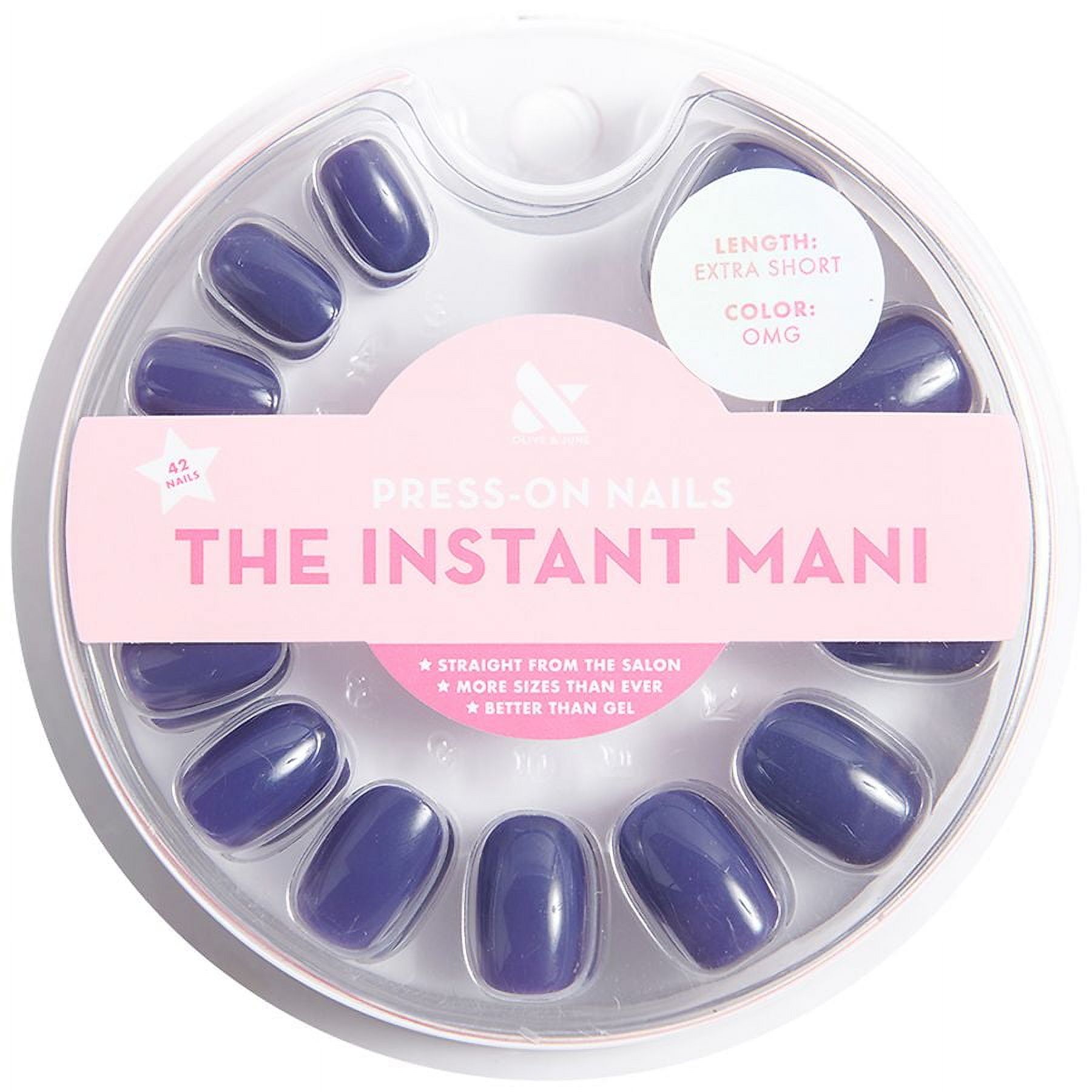 Olive & June The Instant Mani Press-On Nails OMG, Round Extra Short 1.0 ...