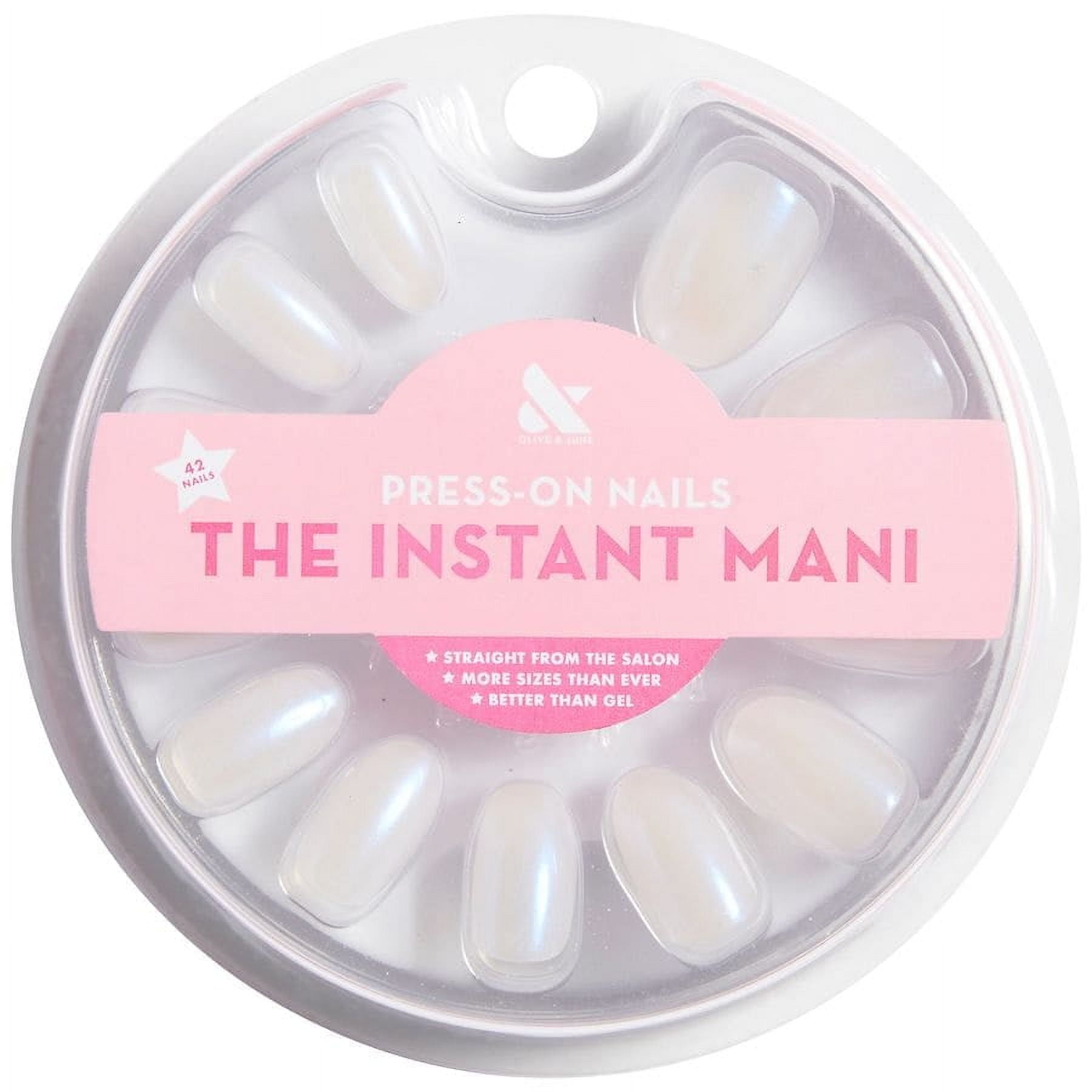 Olive & June The Instant Mani Press-On Nails Oval Medium, Pink Goldfish ...