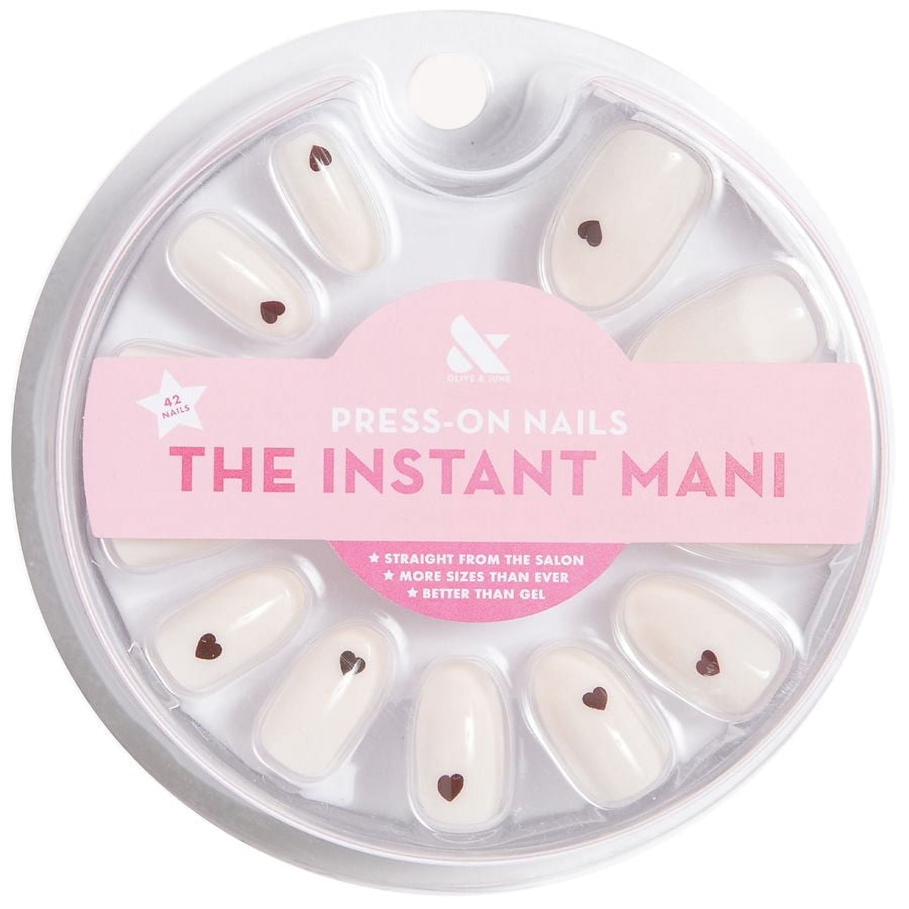 Olive & June The Instant Mani Press-On Nails Oval Medium, Vampy Heart 1 ...