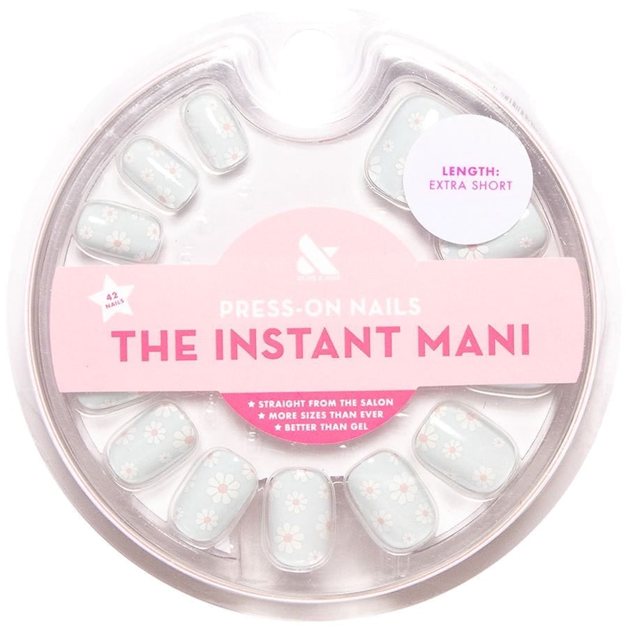 Olive & June The Instant Mani Press-On Nails Squoval XS, Flower Shower ...