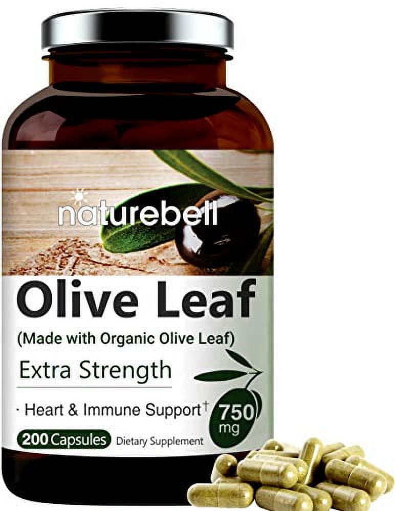 Olive Leaf Extract 750mg, 200 Capsules, Made with Organic Olive Leaf, Active Polyphenols and ...