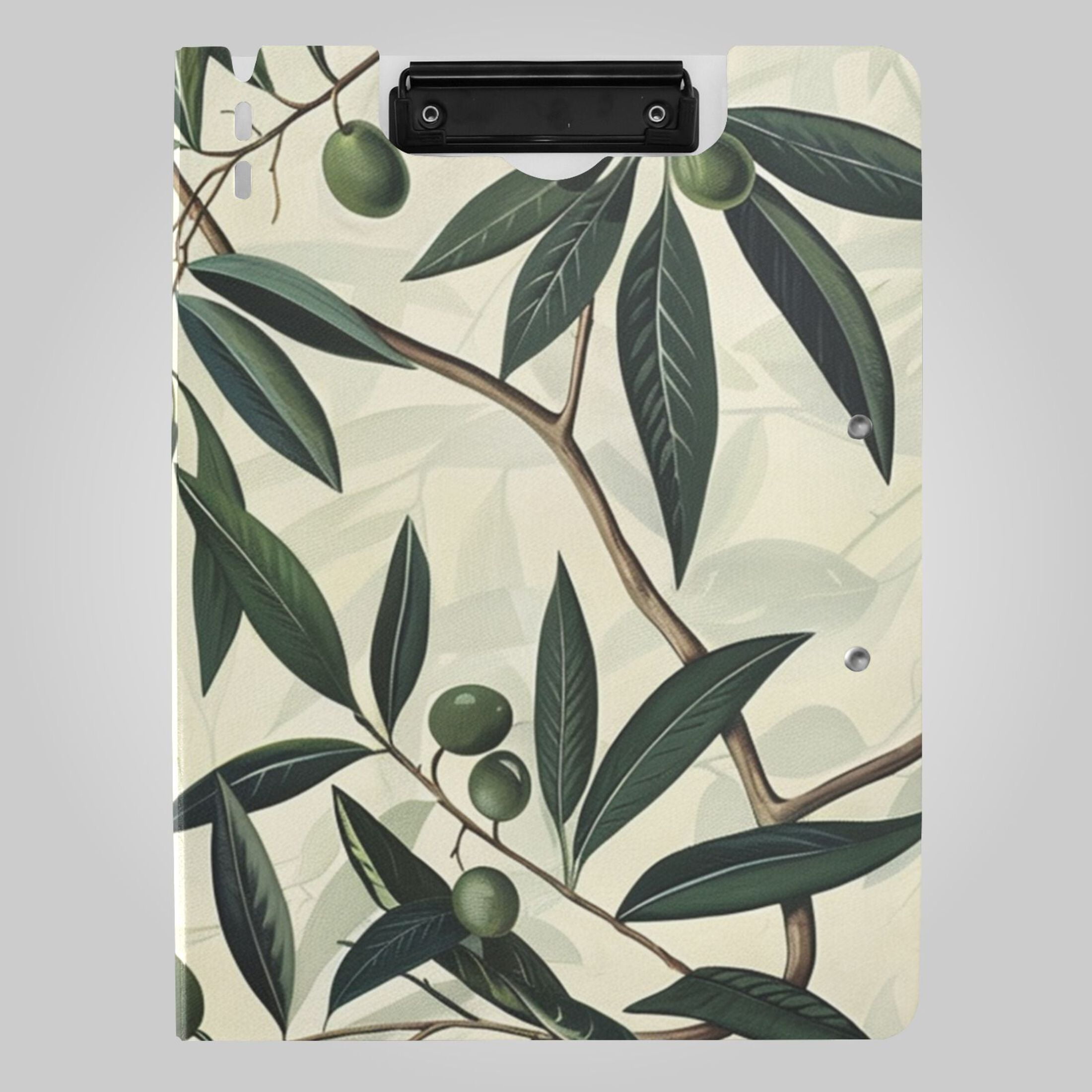 Olive Leaves and Branches Foldable Binder Folder Clipboard with Pen ...