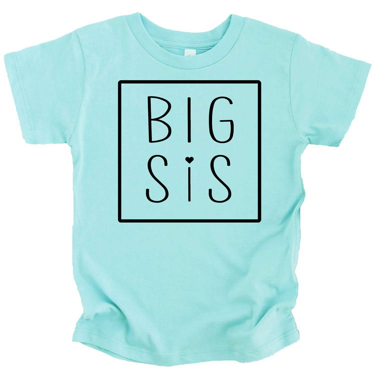 Olive Loves Apple Big Sis Square Sibling Reveal Announcement Shirt for ...