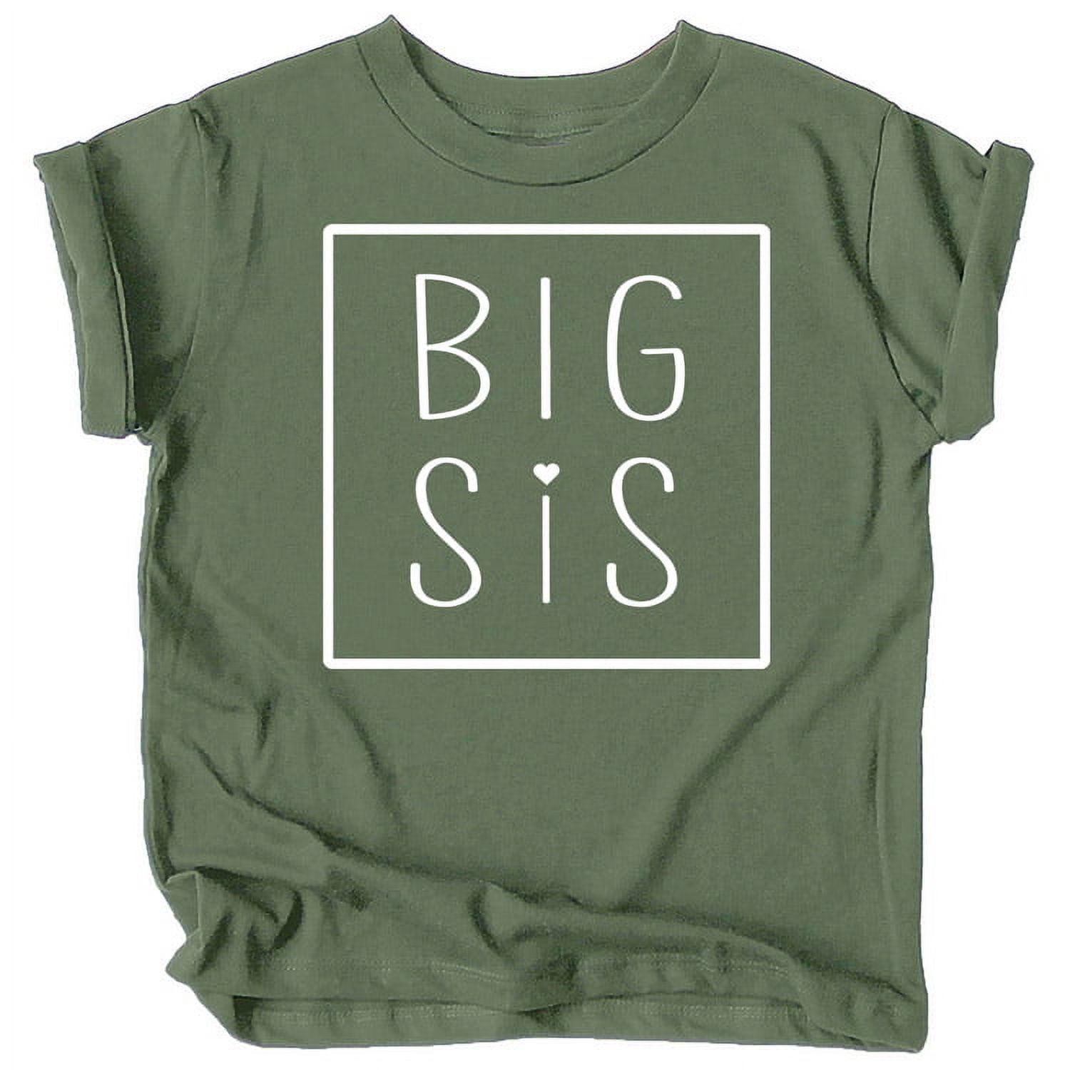 Olive Loves Apple Big Sis Square Sibling Reveal Announcement Shirt for ...