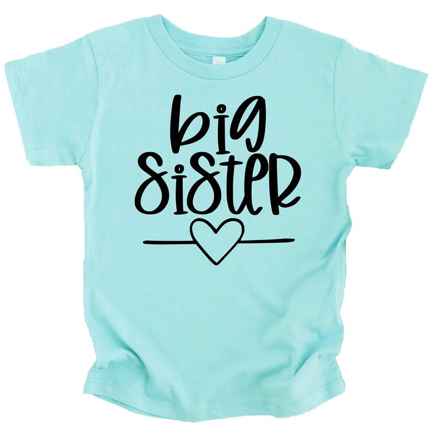 Olive Loves Apple Big Sister Heart Sibling Reveal T-Shirt for Baby and ...