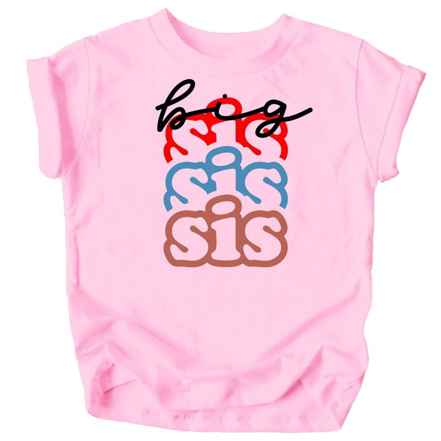 Olive Loves Apple Colorful Big Sister Stacked Shirt for Baby and ...