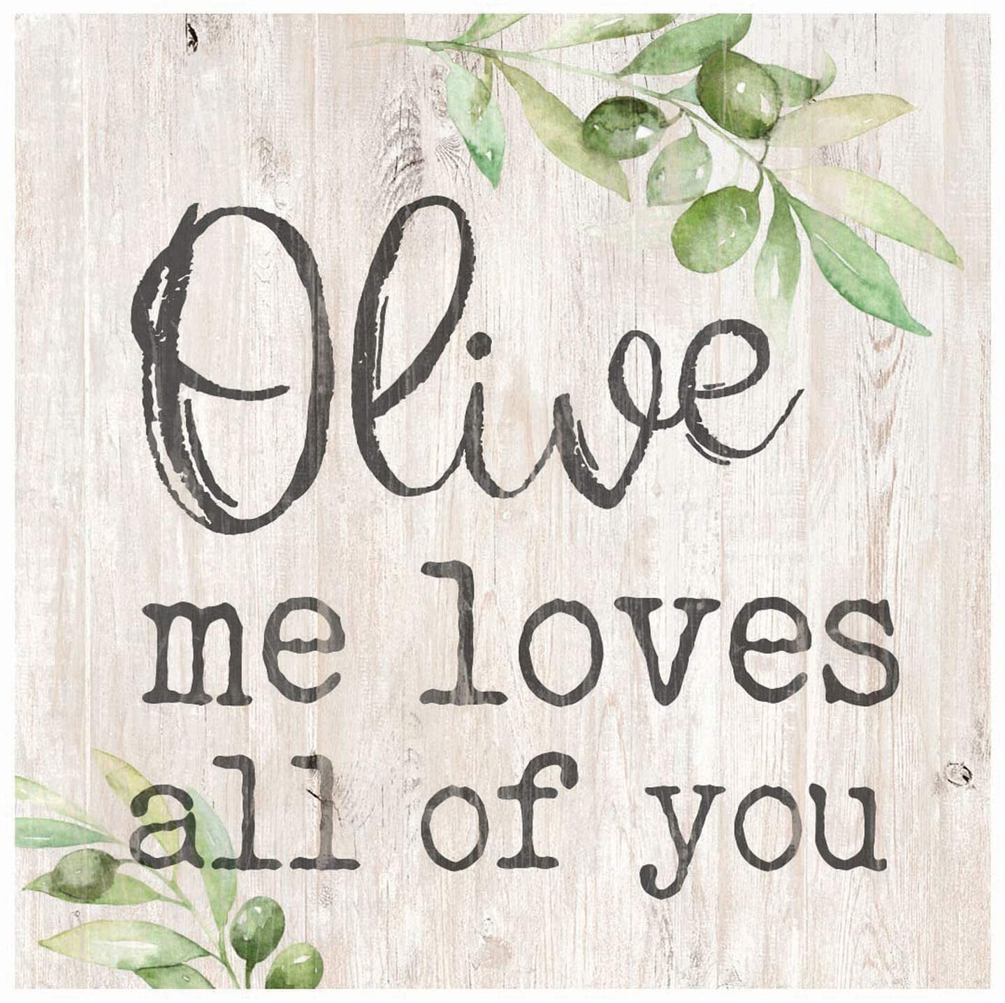 Olive Me Loves All of You Metal Sign 12"x12" Square - Walmart.com