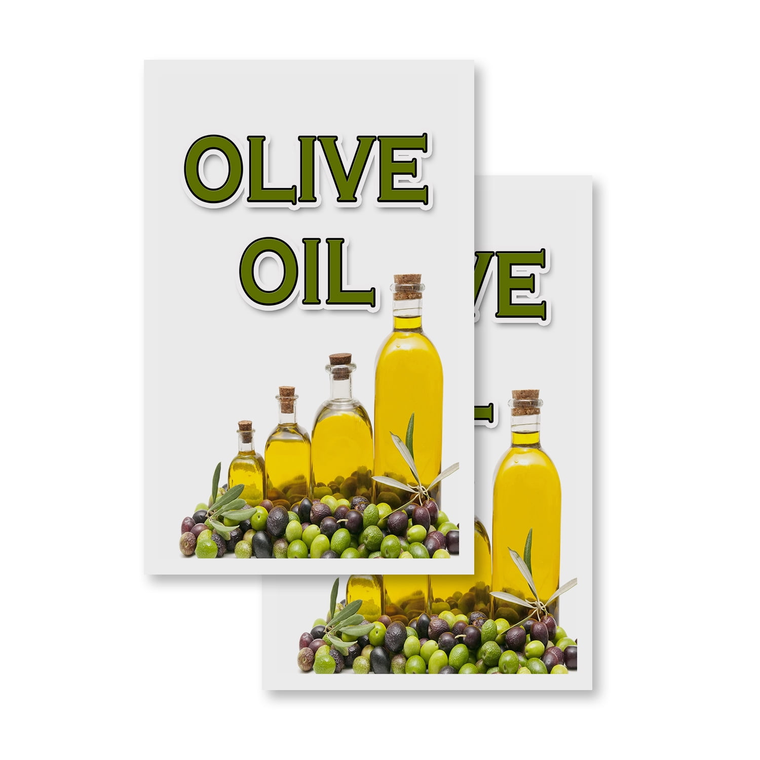 Olive Oil (2-PACK) 24" x 36" Vinyl Decals | Sign Insert Peel & Stick ...