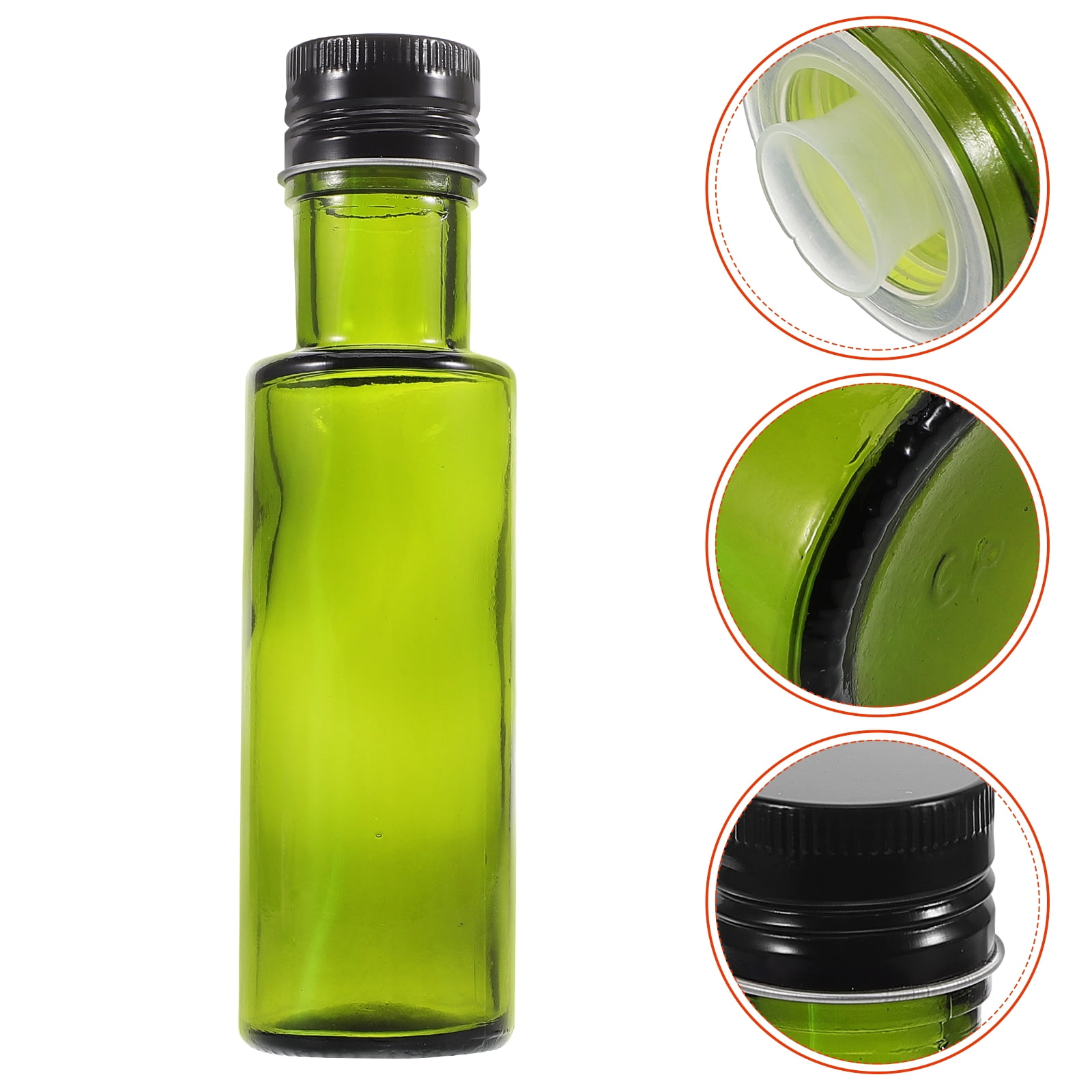 Portable Olive Oil Bottle with Lid, Small Compact Glass Bottle for ...