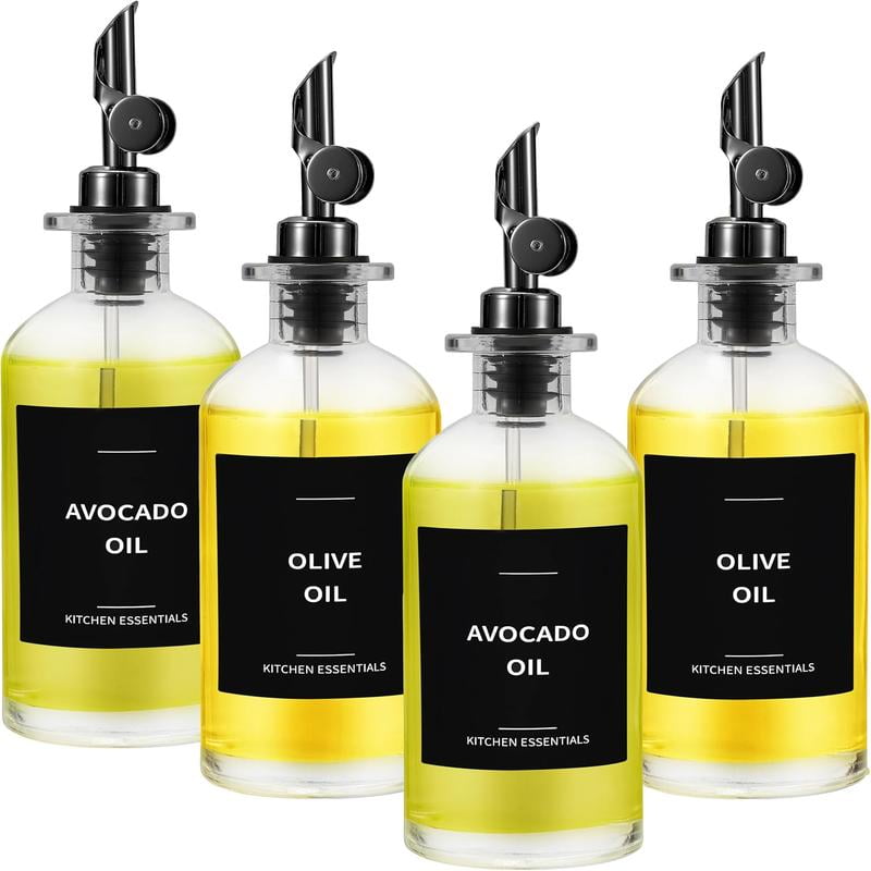 Olive Oil & Coffee Syrup Dispenser Bottles for Kitchen Use, 11.8 fl oz ...