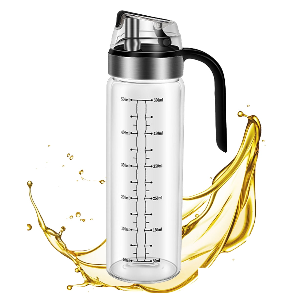 Olive Oil Dispenser - Auto Flip Olive Oil Dispenser Bottle, 15/18 OZ Glass Oil and Vinegar ...