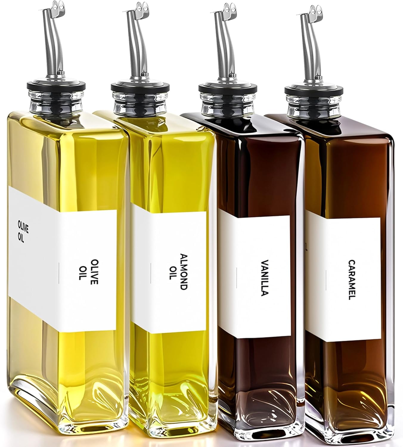 Olive Oil Dispenser Bottle - Includes 44 Kitchen Essential Labels ...