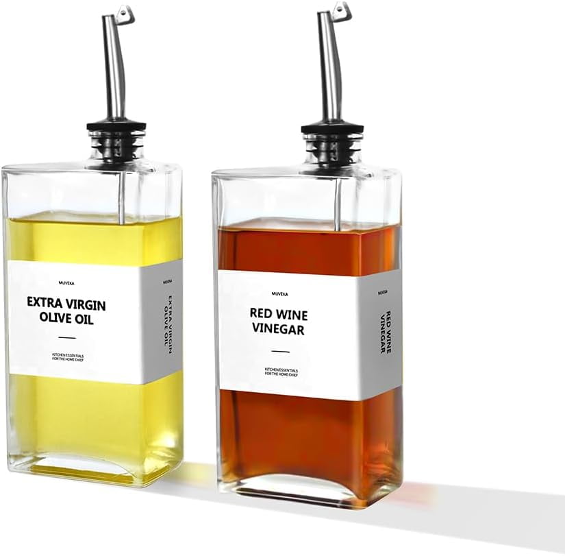 Olive Oil Dispenser Bottle for Kitchen, 16.9 oz/ 500 ml Cooking Oil ...