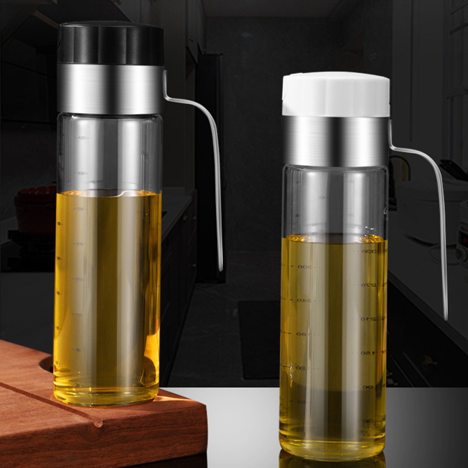 Olive Oil Dispenser Bottle Leakproof Glass Oil Container With Non-Slip ...