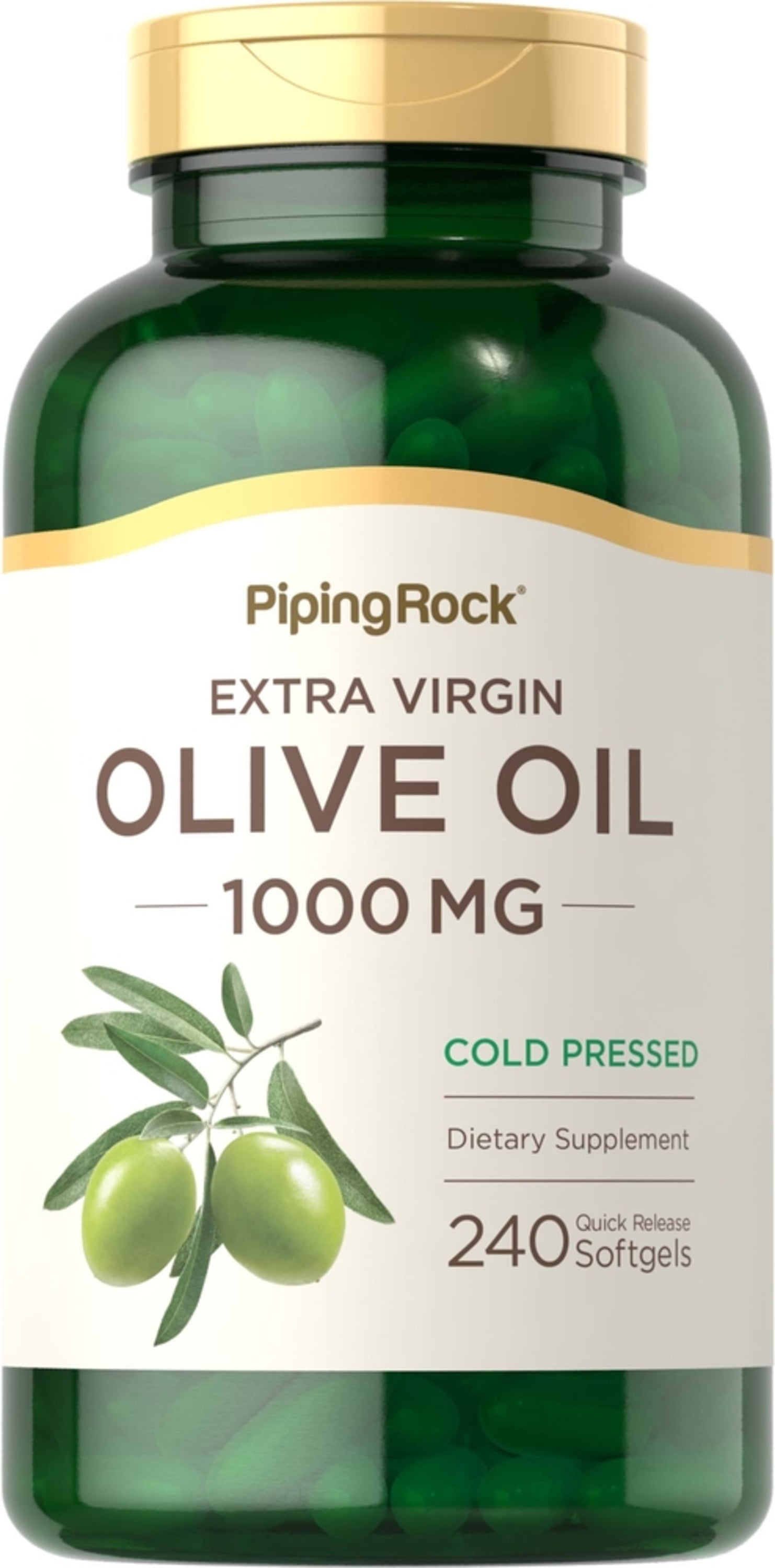 Piping Rock Olive Oil Softgels 1000mg 240 Count Extra Virgin Cold ...