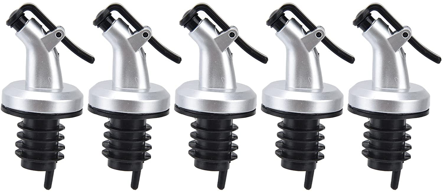 Olive Oil Spouts 5 PCS Bottle Pourer Spouts with Flip Top Leak Proof ...