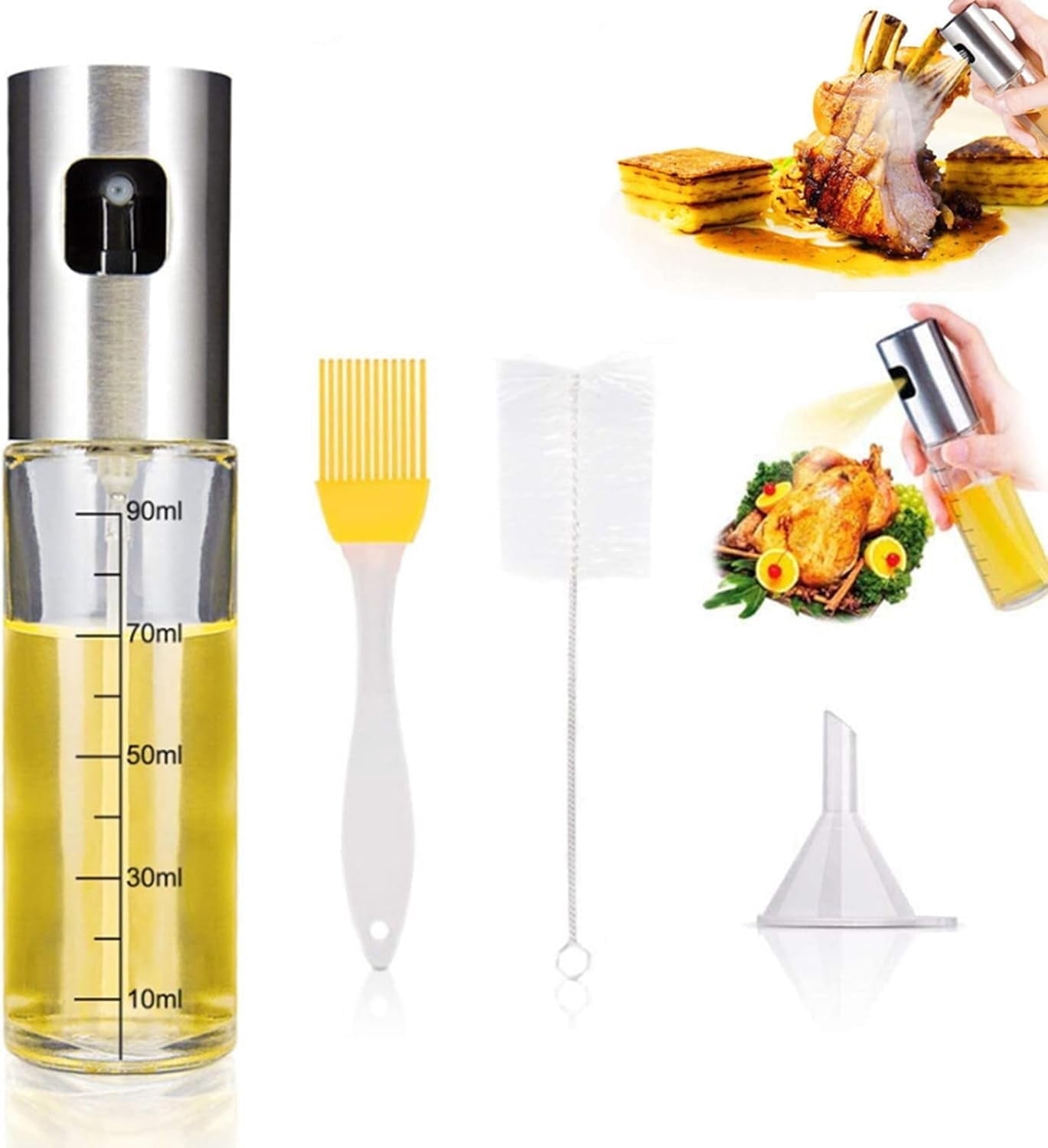 Dompilc 100ml Glass Olive Oil & Butter Sprayer – For BBQ, Salad, Baking ...