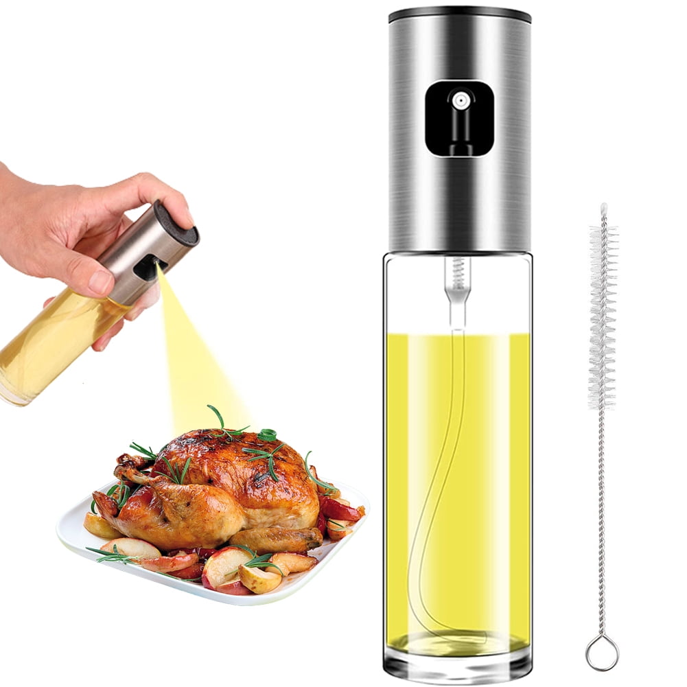ZEREOOY Olive Oil Sprayer Mister, Stainless Steel and Glass, Cooking ...