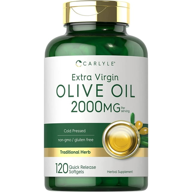 Carlyle Olive Oil 2000mg Supplement | 120 Softgel Capsules - Walmart.com