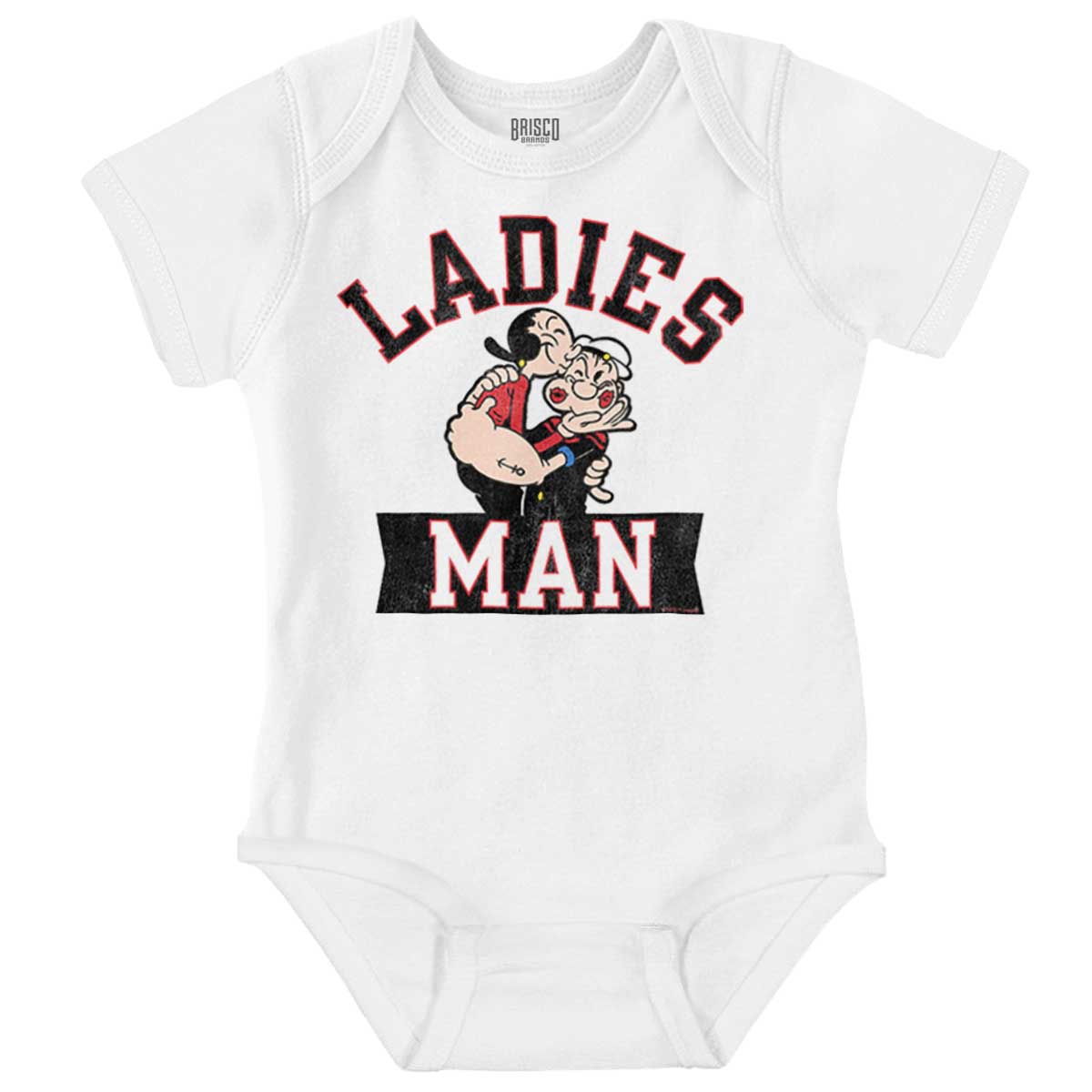 Olive Oyl And Popeye Kiss Ladies Man Bodysuit Jumper Boys Infant Baby ...