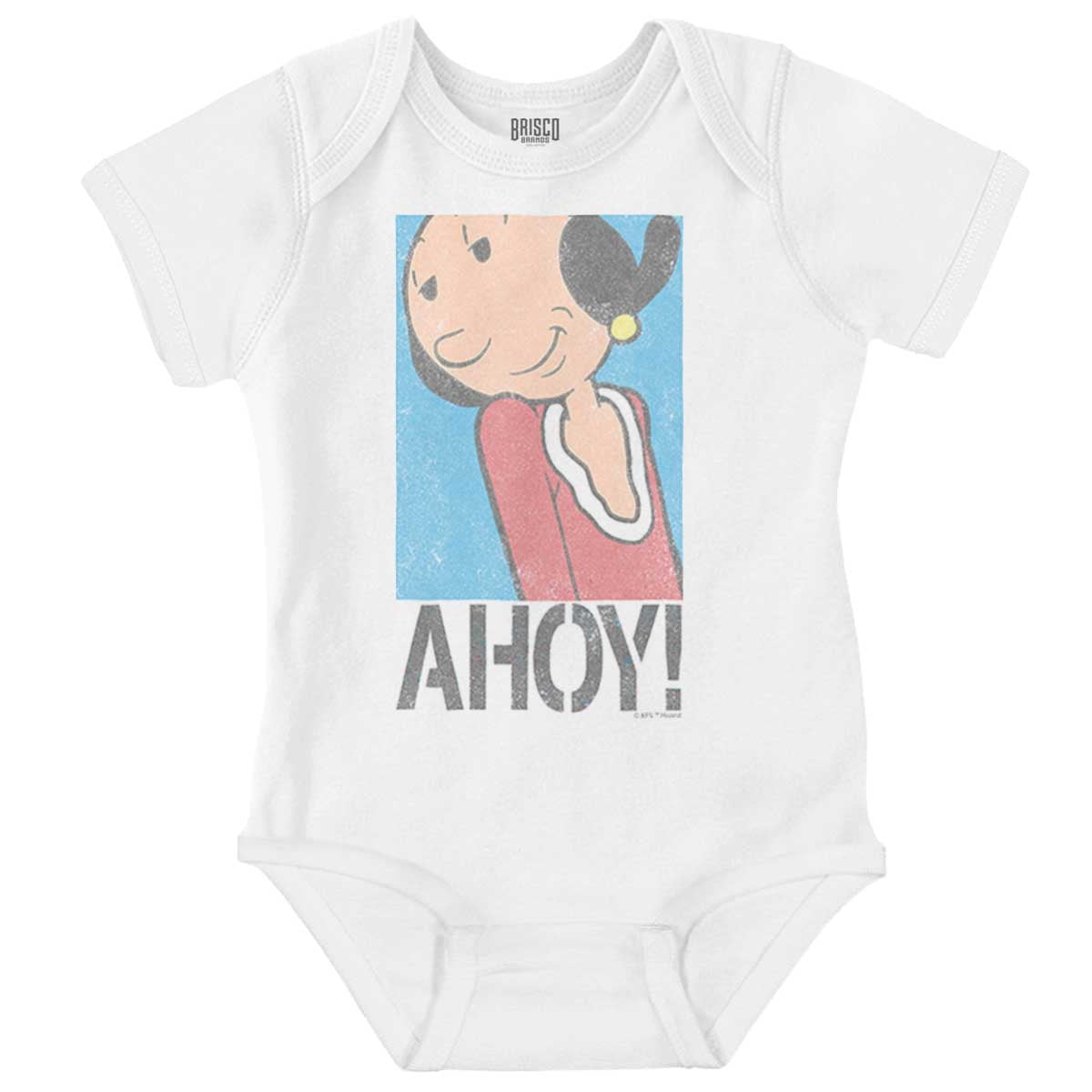 Olive Oyl Cute Popeye Character Ahoy Bodysuit Jumper Girls Infant Baby ...