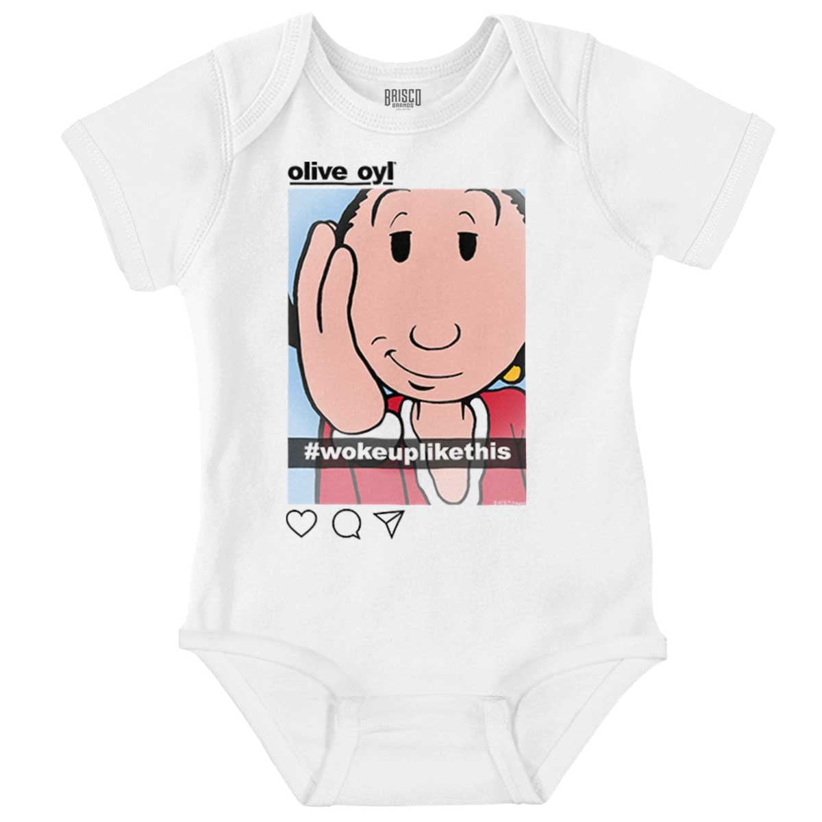 Olive Oyl Hashtag Woke Up Like This Bodysuit Jumper Girls Infant Baby ...