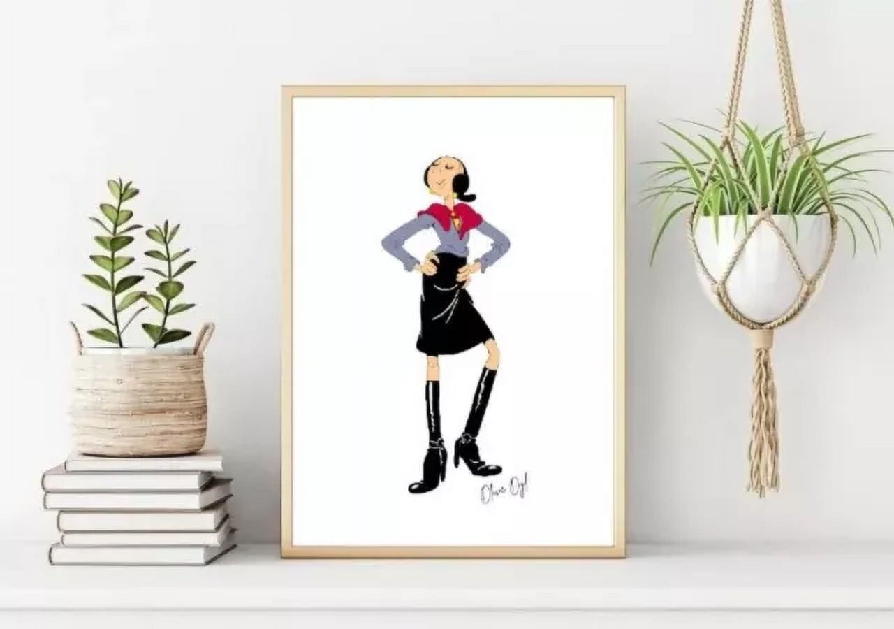 Olive Oyl Print/Poster, Classic Popeye Cartoon Character Printable NO ...