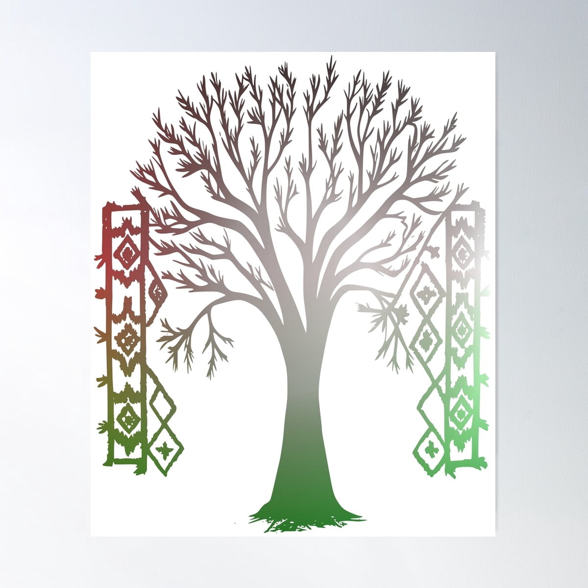 Olive Roots Of Heritage" Palestine Tree Design | Cultural Tree In Black ...