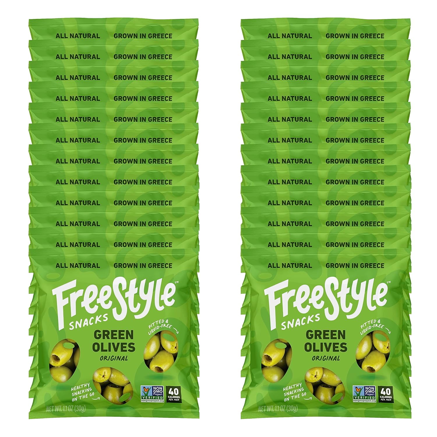 Olive Snack Packs - Single Serve - Fresh Pitted Green Olives, Jumbo ...
