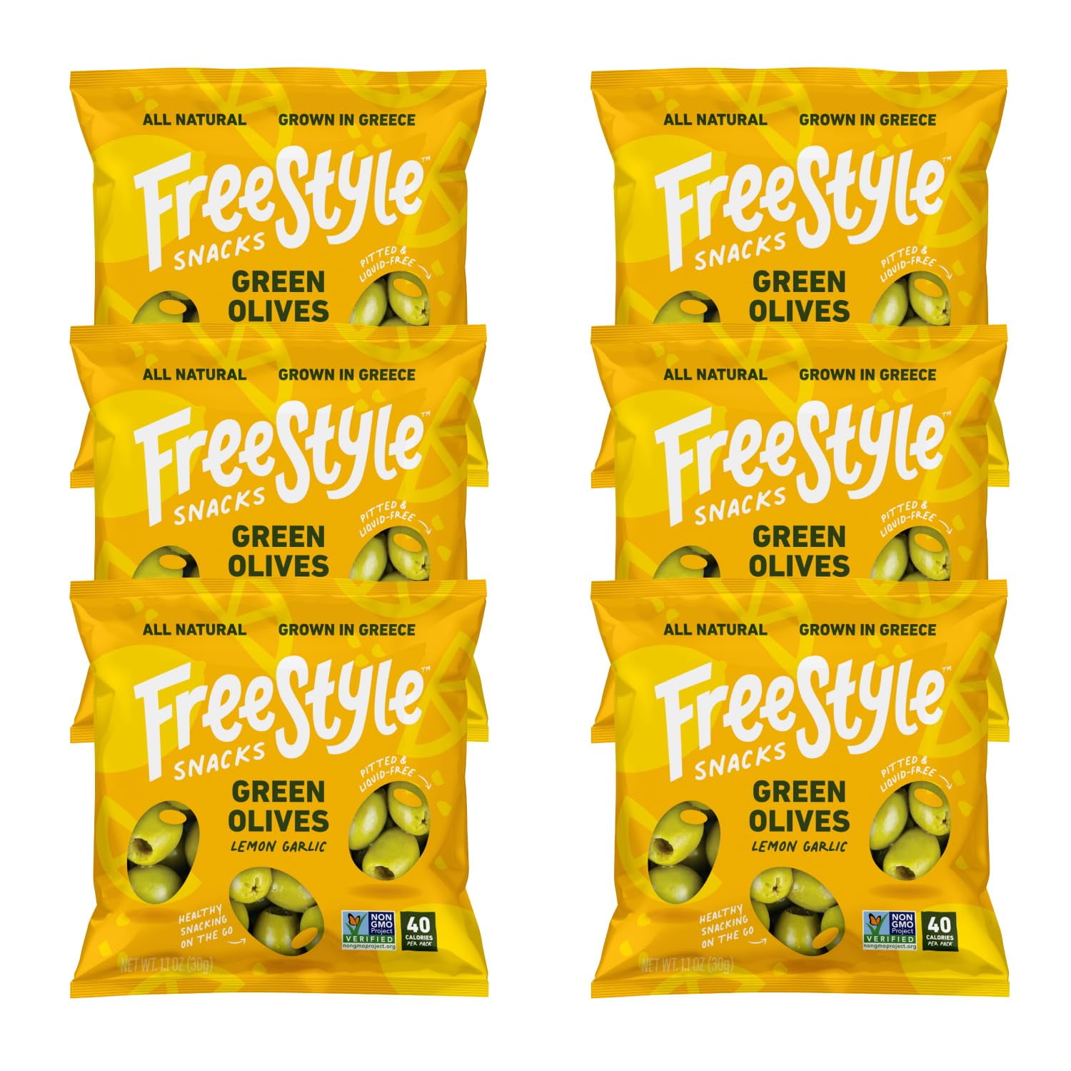 Olive Snack Packs - Single Serve - Fresh Pitted Green Olives, Jumbo ...