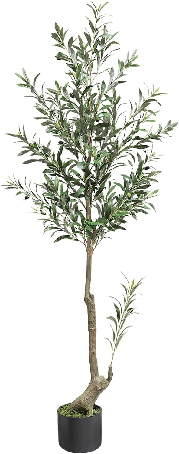 Olive Tree 7 Ft Artificial Olive Tree Indoor 7ft Faux Tree for Office ...