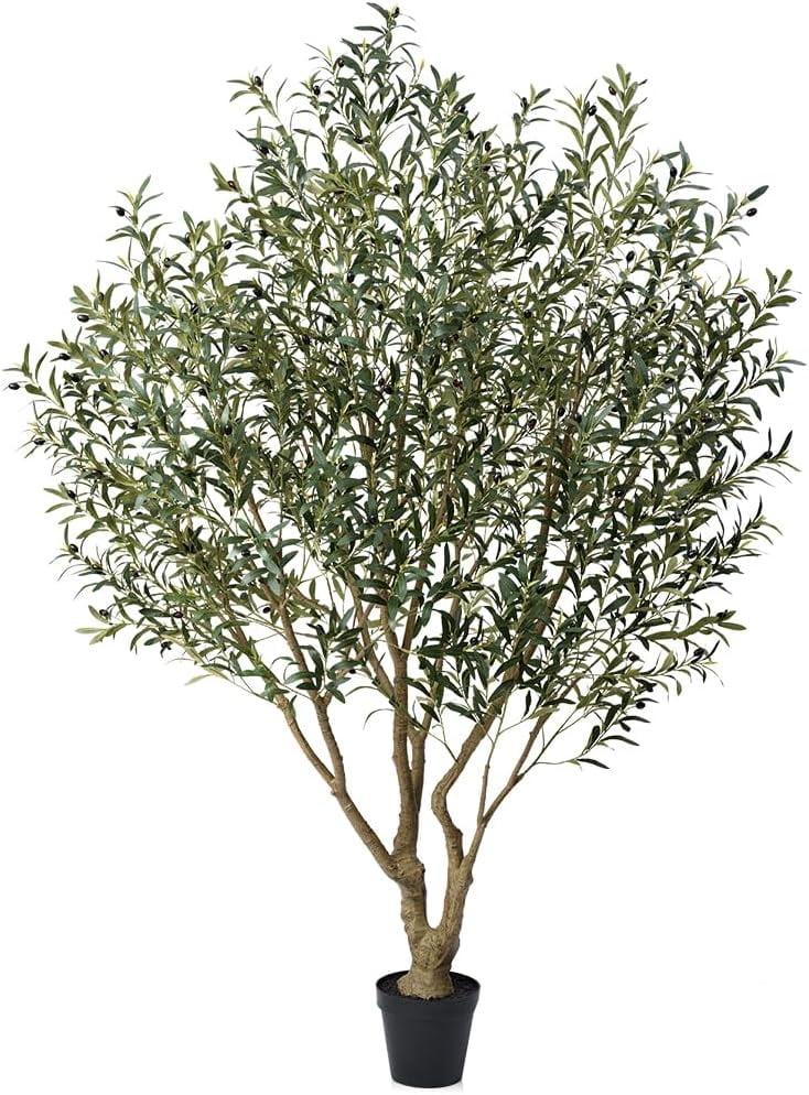 Olive Tree Artificial Indoor 8ft - UV Resistant Large Fake Plants ...