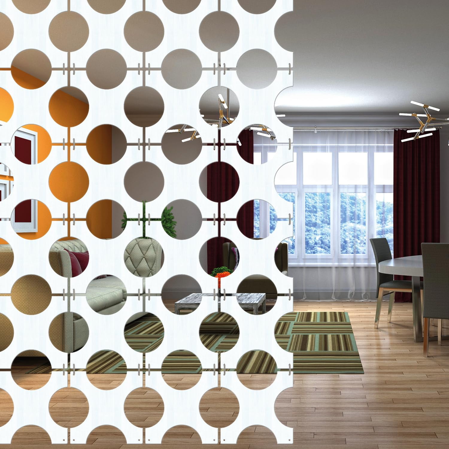 Olive Tree Wooden Hanging Room Divider for Living RoomElegant and ...